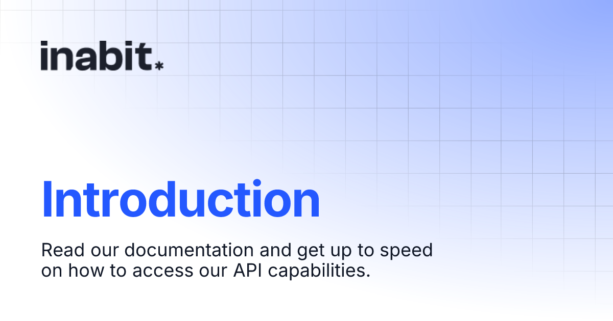 Introduction | inabit API Docs