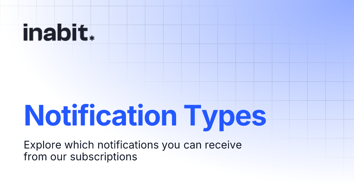Notification Types | inabit API Docs