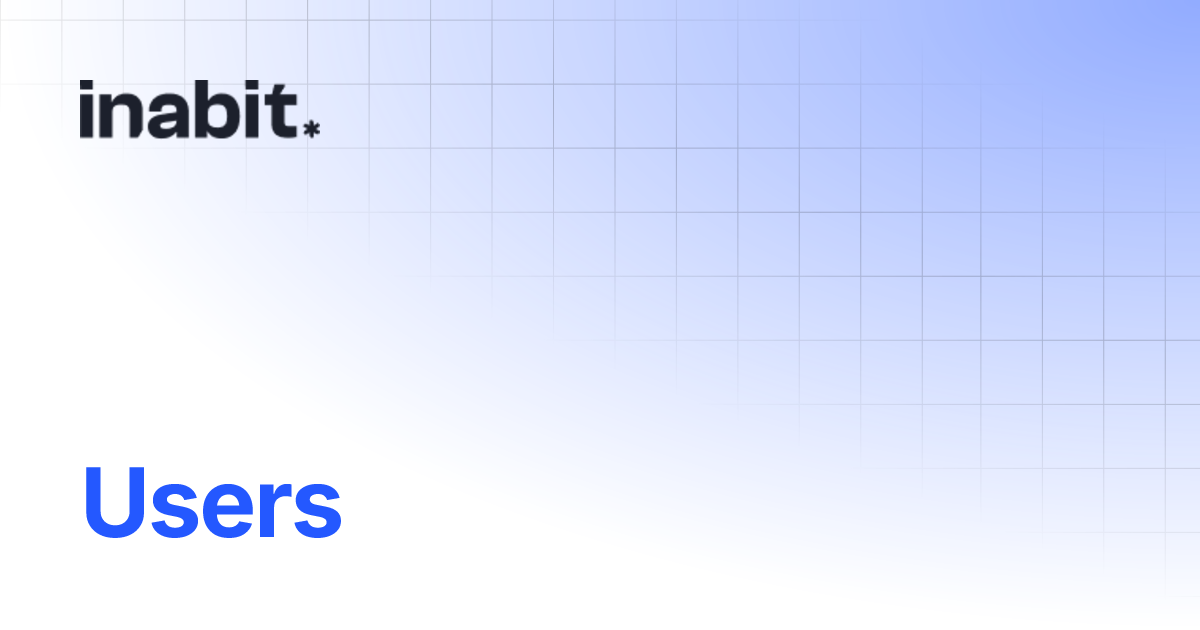 Users | inabit API Docs