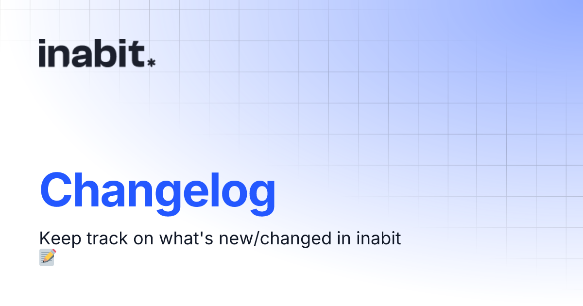 Changelog | inabit API Docs
